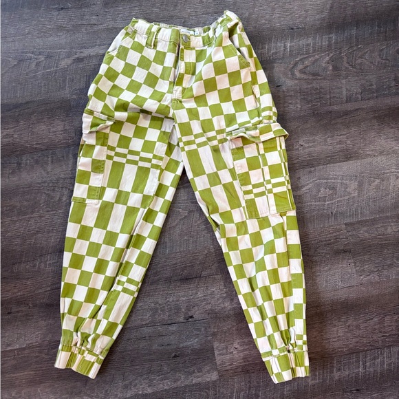 Rue21 | Pants & Jumpsuits | Rue2 Green And White Checkered Joggers ...